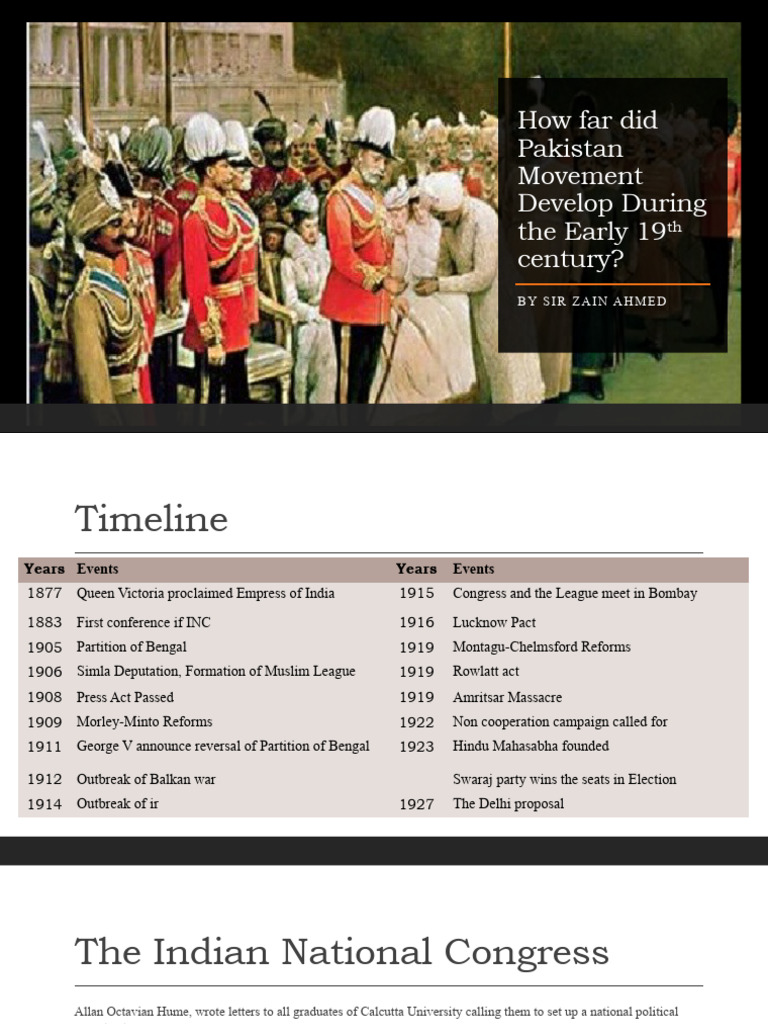Pakistan Movement in the 19th Century | PDF | British Raj | Partition ...