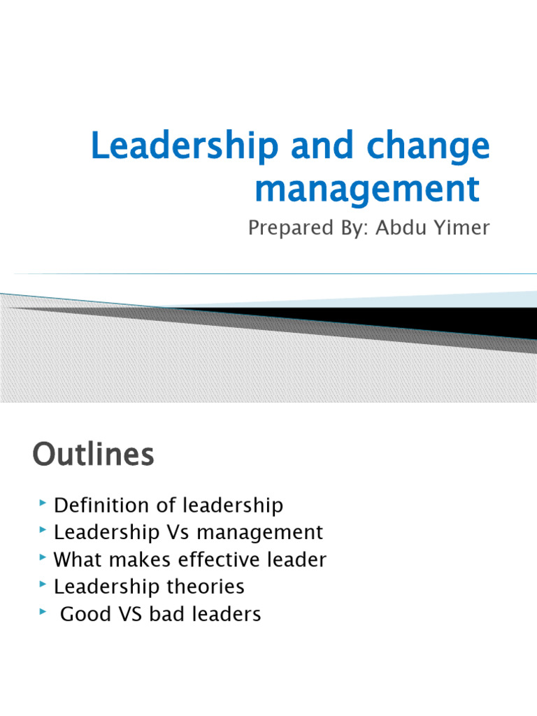 Leadership And Change Management Pdf Leadership Power Social And