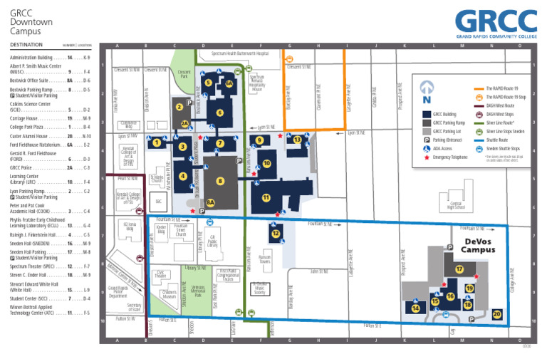 GRCC Downtown Campus Map - 2020 | PDF