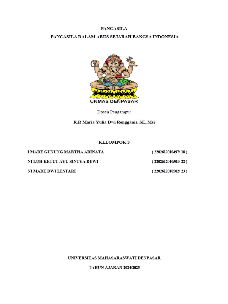 RMK Pancasila Kelompok 3 | PDF