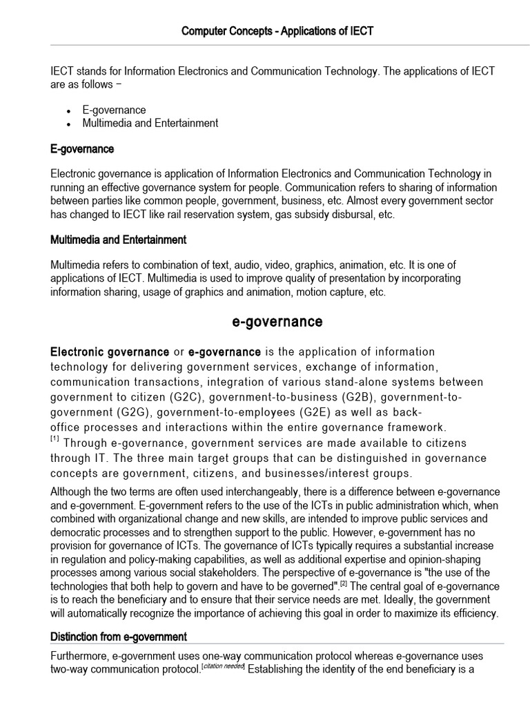 Applications of IECT | PDF | Multimedia | Computing