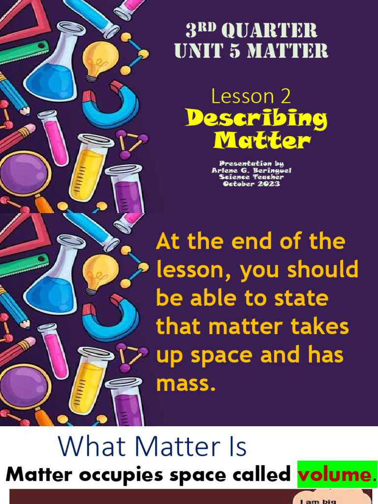 Understanding Matter for Grade 1 | PDF