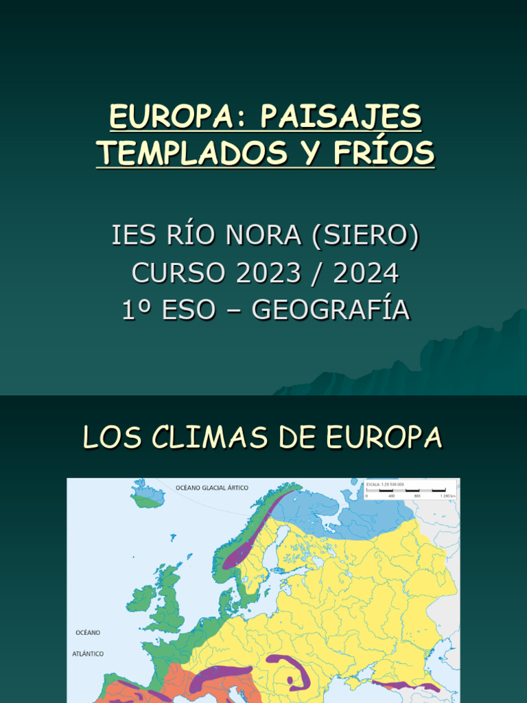 Presentación Climas Templados y Fríos de Europa | PDF | Clima | Ciencias atmosféricas