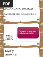 Pagsasanay Sa Pagbasa NG Pangunahing Pantig Worksheet | PDF