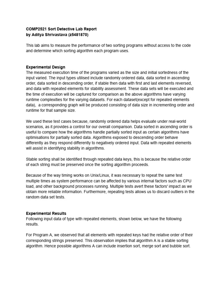 Comp2521 Lab03 | PDF | Time Complexity | Applied Mathematics