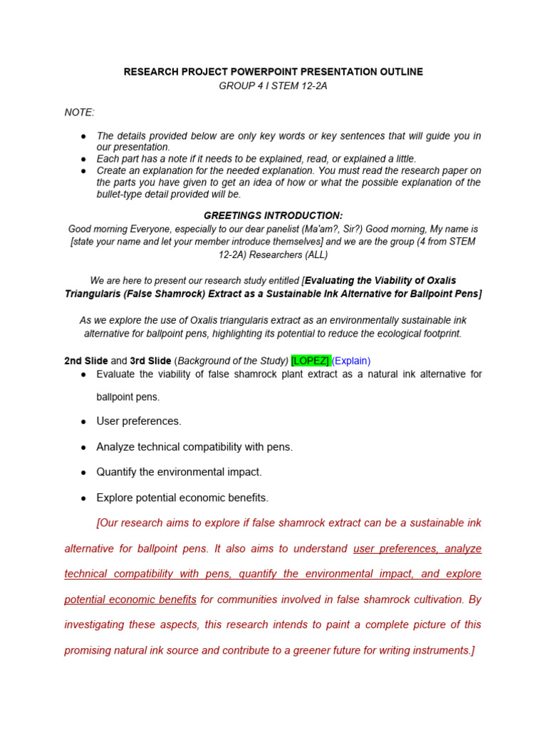 GROUP 4 I RP 2 I PPT OUTLINE | PDF | Statistics | Hypothesis