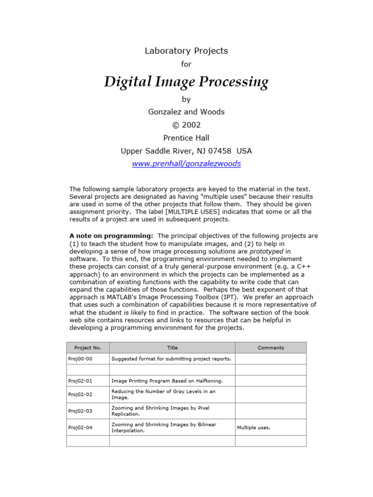 Laboratory Projects - DIP2E | PDF | Wavelet | Image Processing