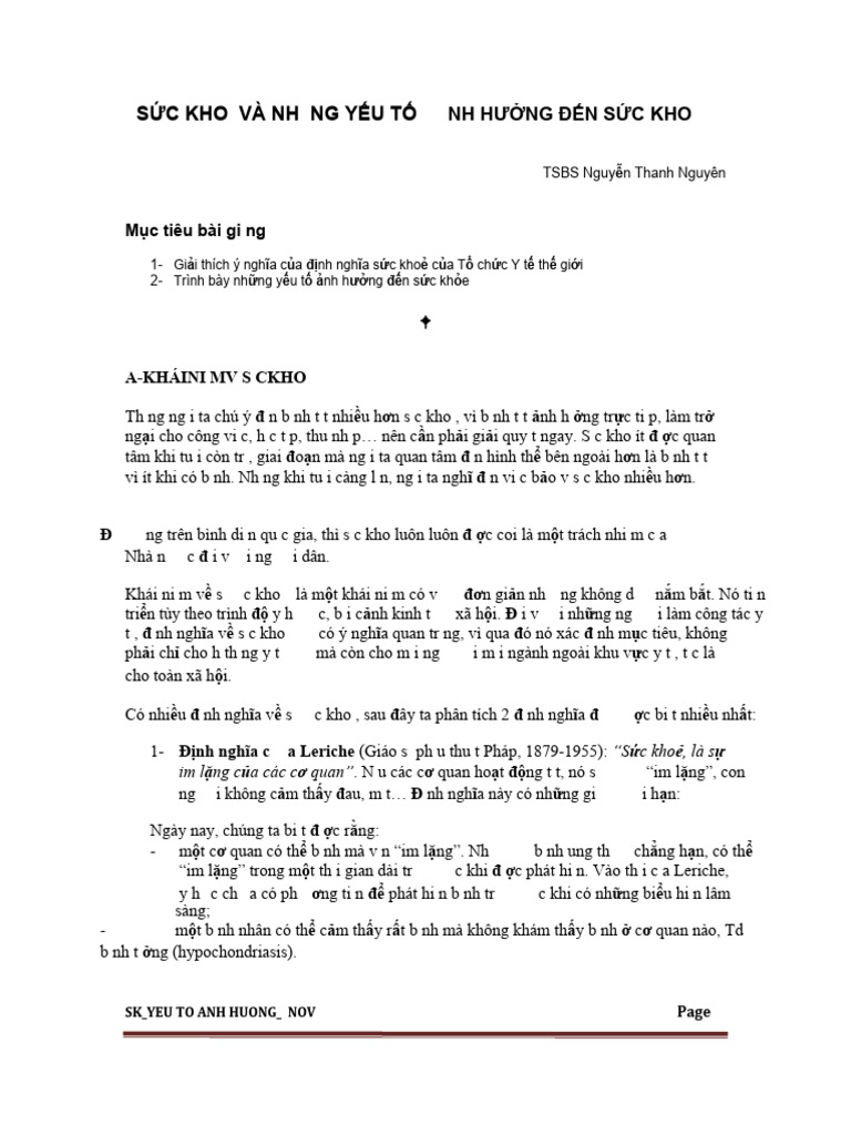 SC Kho Va NHNG Yu T NH HNG DN S | PDF