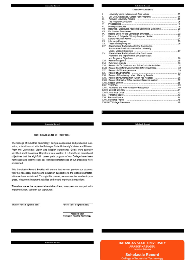 Scholastic Record Elx Non Ept Passer | PDF