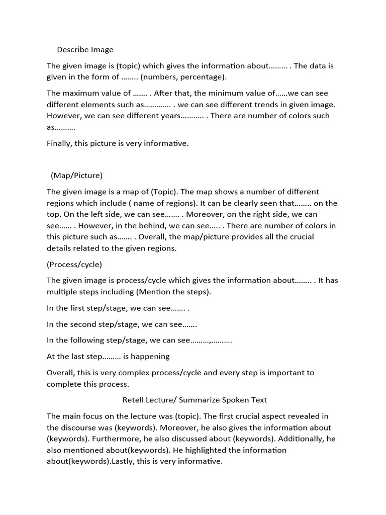 PTE Template | PDF | Human Communication