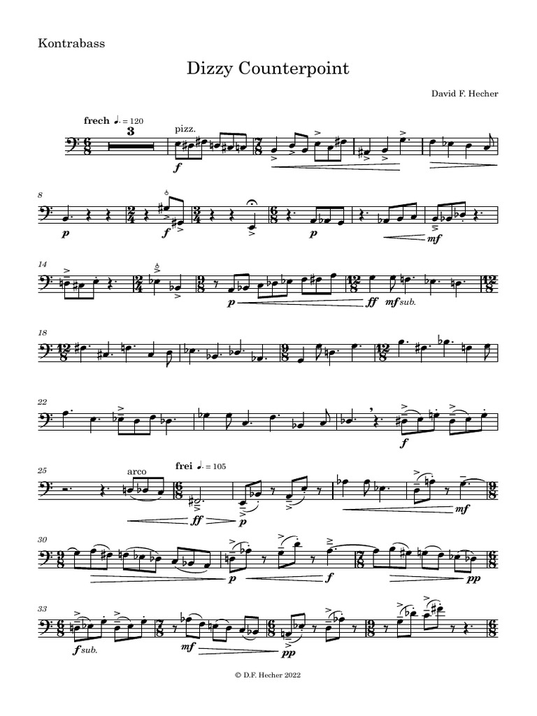 03 - Kontrabass - Dizzy Counterpoint | PDF