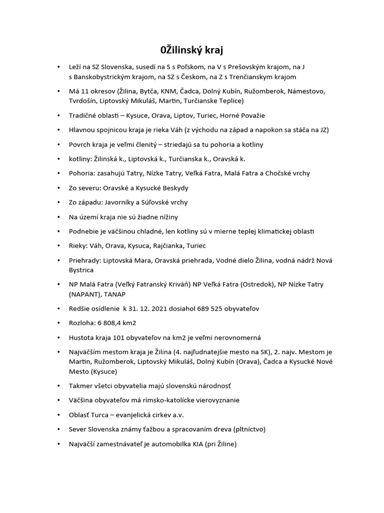 Žilinský Kra GEOj | PDF
