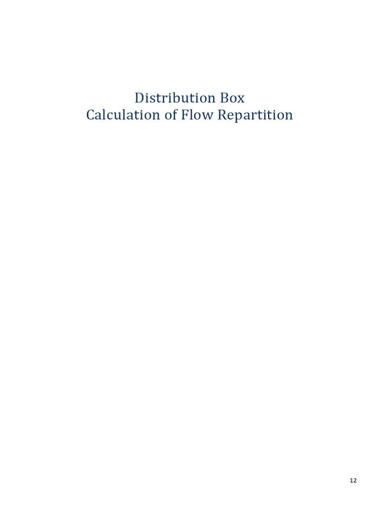 Distribution Box Calculation | PDF | Pipe (Fluid Conveyance) | Friction