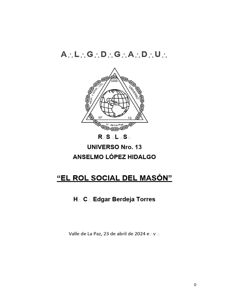 El Deber Social Del M | PDF | Masonería | Comportamiento