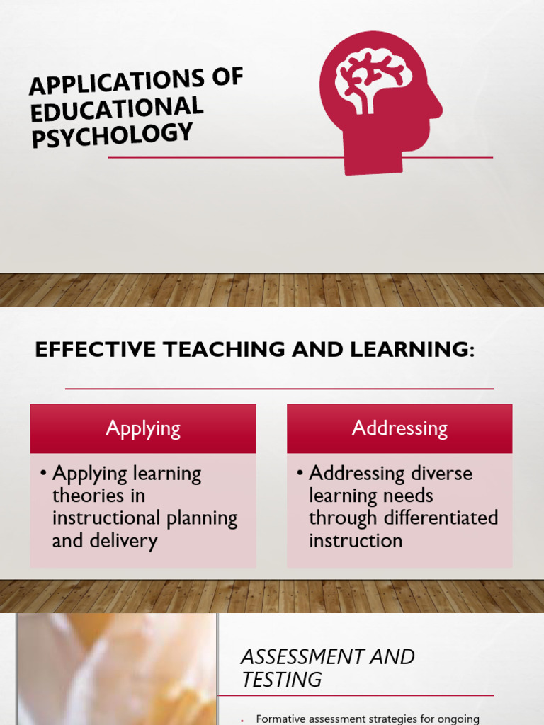 Applications of Educational Psychology | PDF