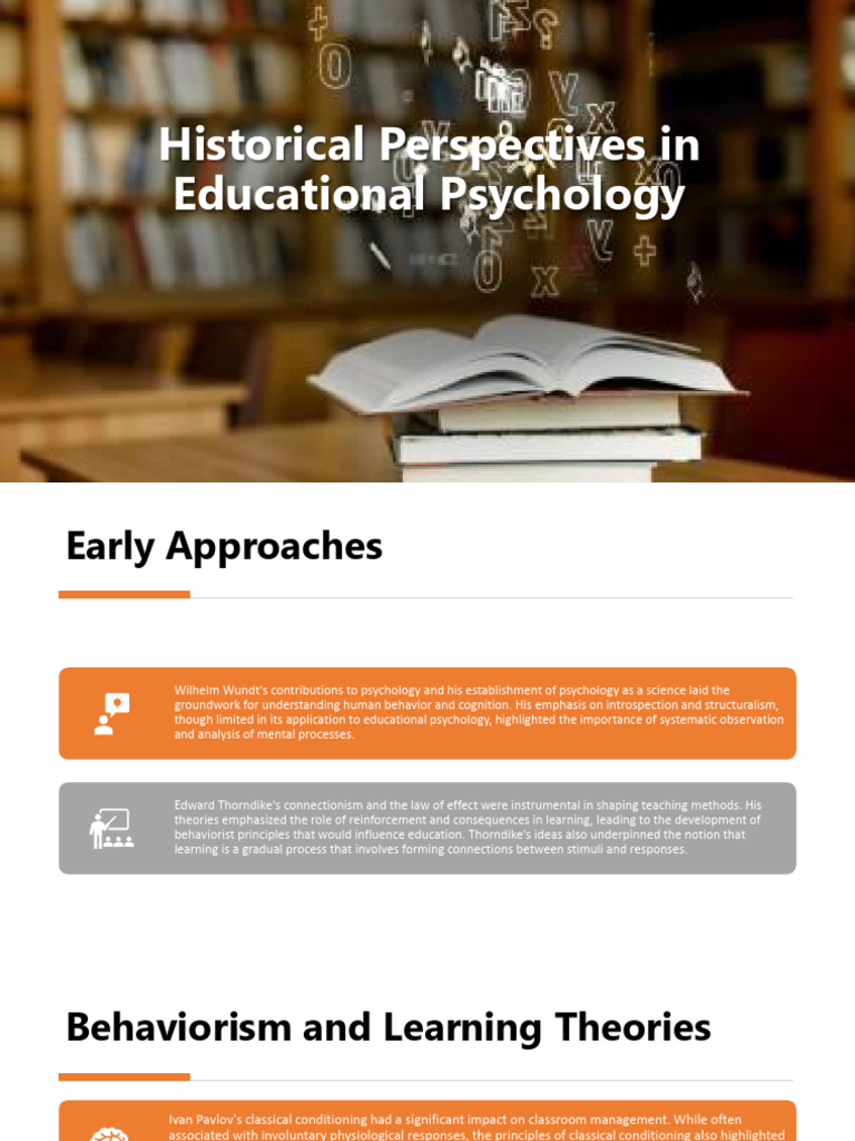 Historical Perspectives in Educational Psychology | PDF | Behaviorism ...