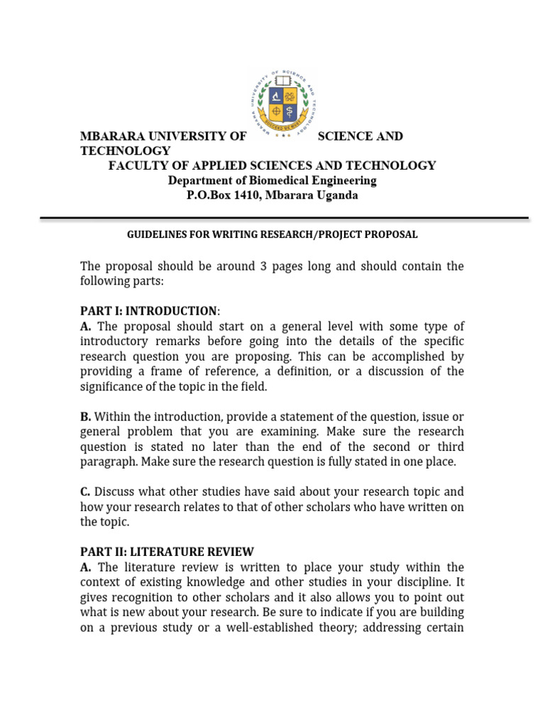 Proposal Guidelines | PDF | Methodology | Survey Methodology