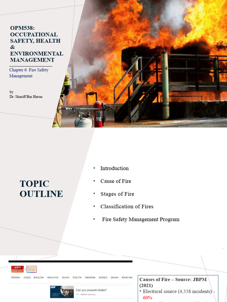 Chapter 6 - Fire Safety Management | PDF | Fire Safety | Fires