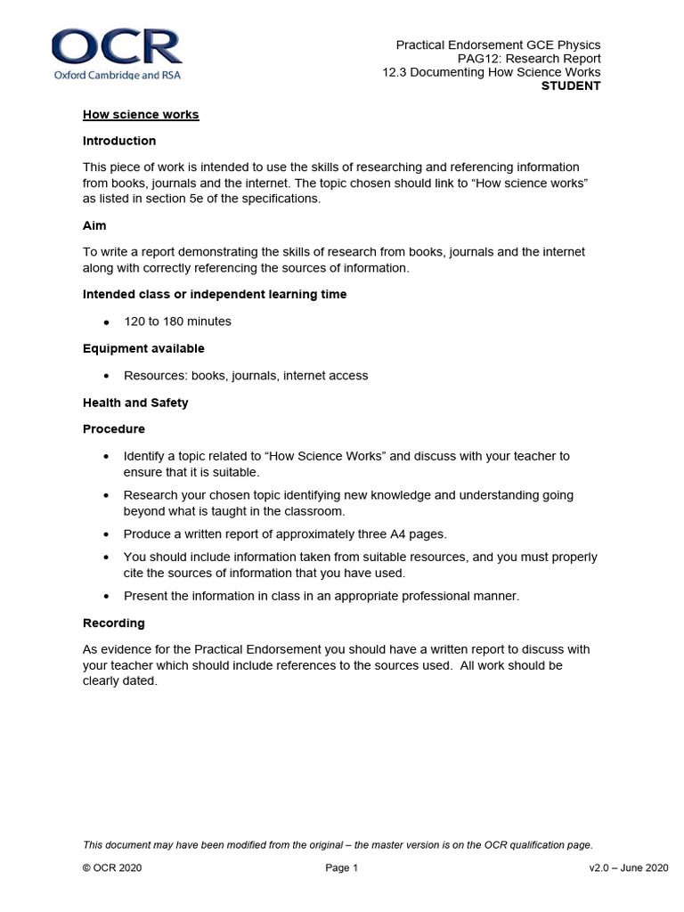 PAG12 Research Report Guidelines | PDF | Career & Growth