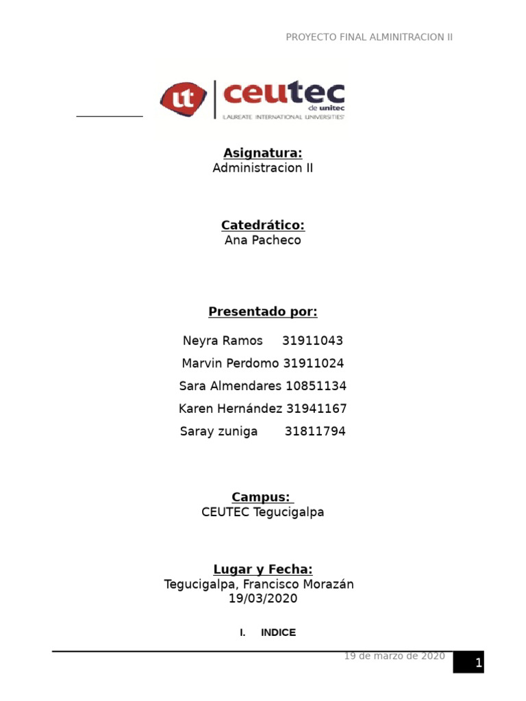 Proyecto Final Administracion II Final | PDF | Televisión por cable | Business