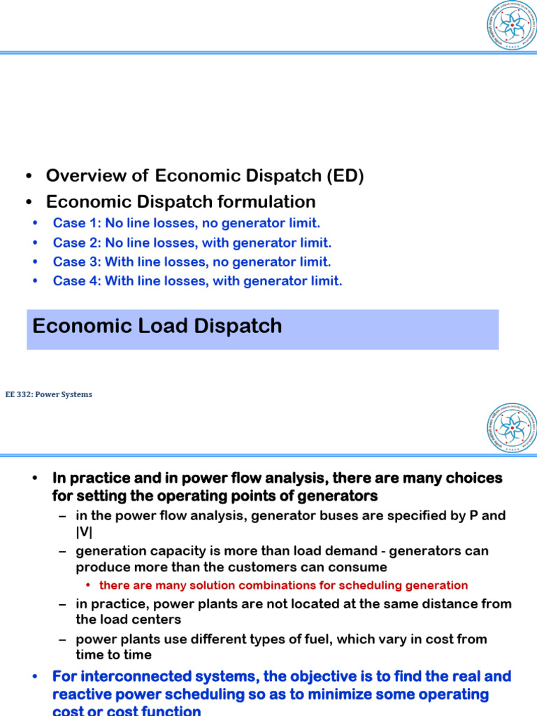 Module-5 Economic Load Dispatch | PDF | Power Station | Electric Generator