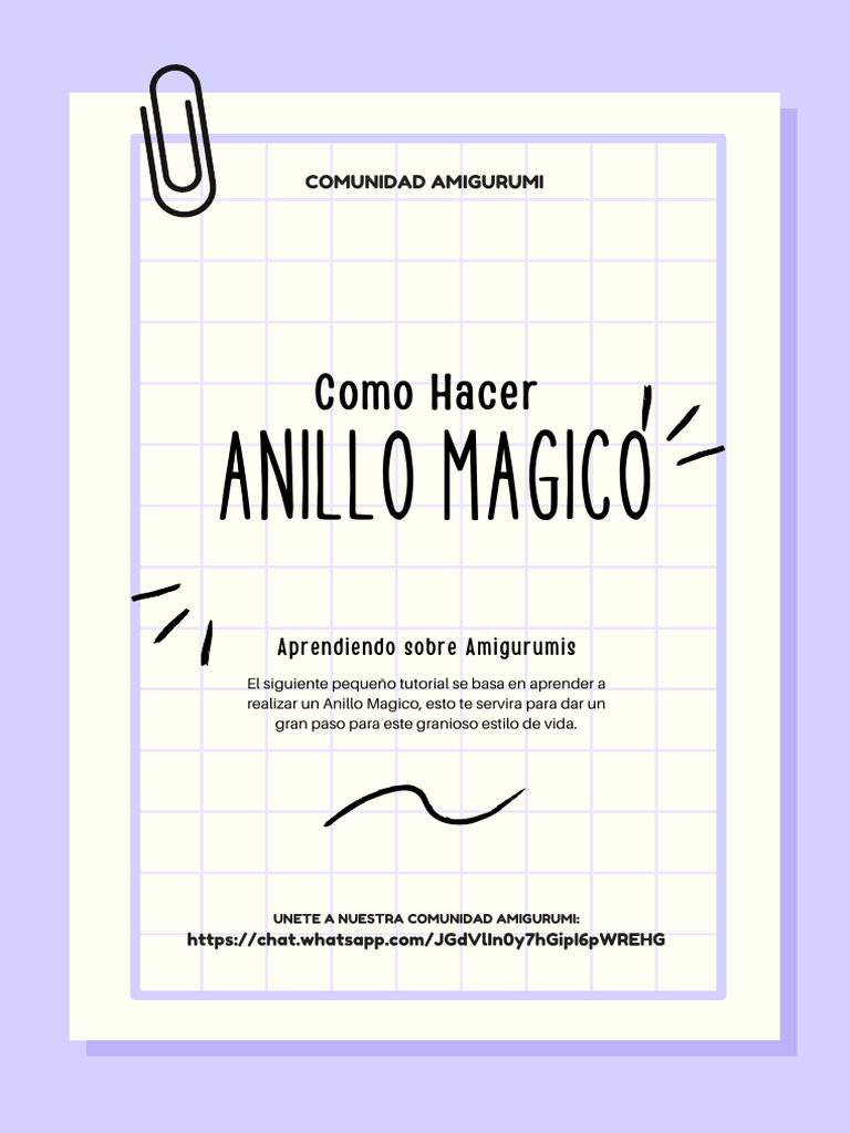 Cómo Hacer un Anillo Mágico en Crochet | PDF