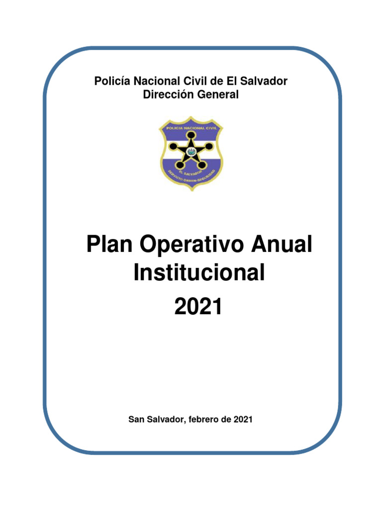 POA-PNC-2021-versión-pública | PDF | Policía | Planificación