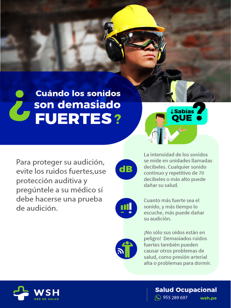 Protege tu audición: evita ruidos fuertes | PDF | ruido | Decibel