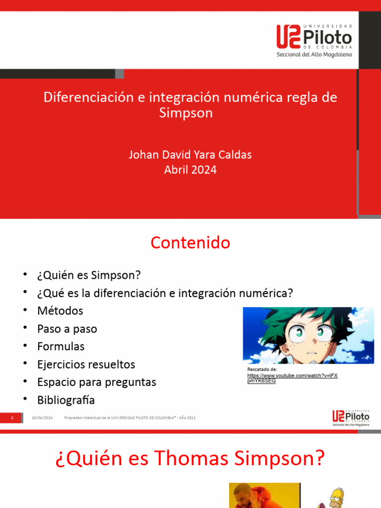 Simpson Simpson Simpson | PDF | Integral | Matemáticas De La Computación