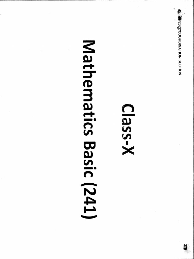MAthematics Basic 241 | PDF