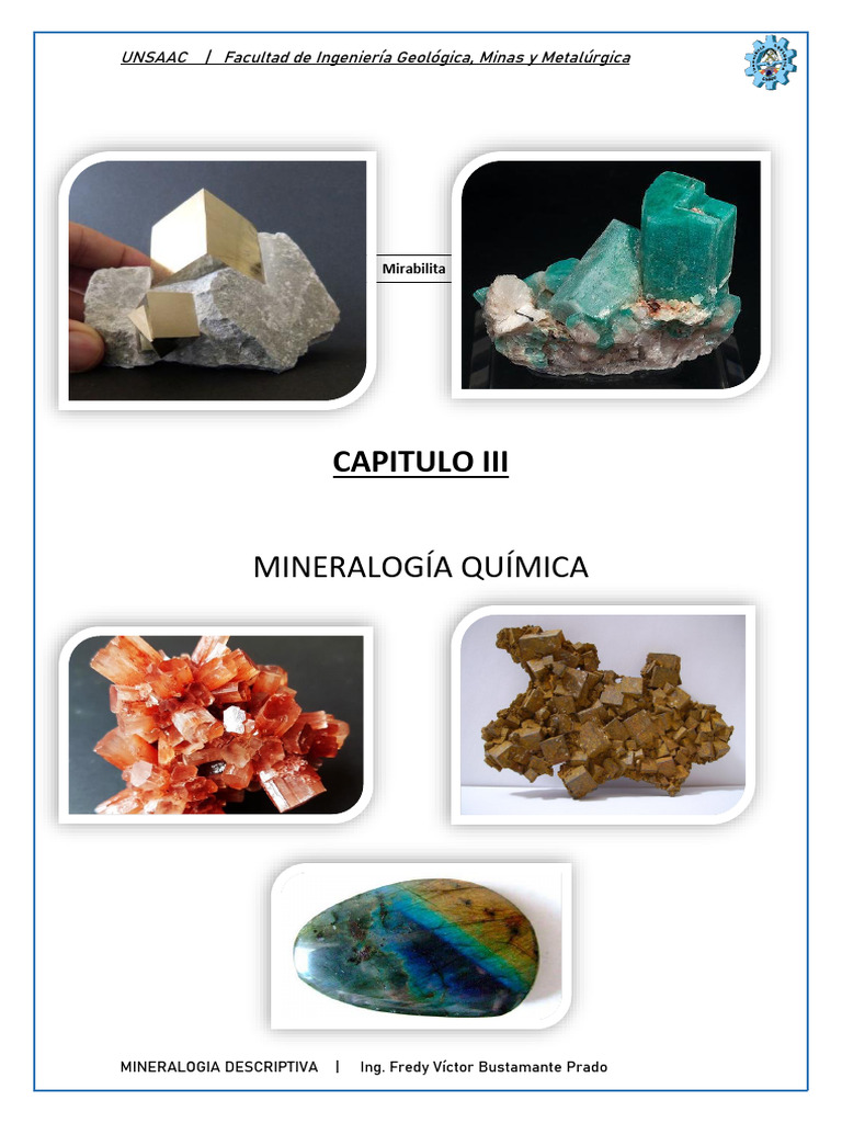 Mineralogía Química y Polimorfismo | PDF | Minerales | Mineralogía