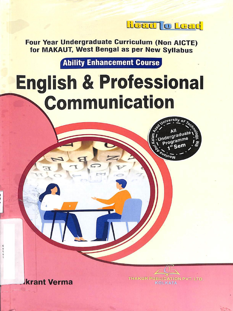 English & Professional Communiction by Vikrant Verma | PDF | English ...