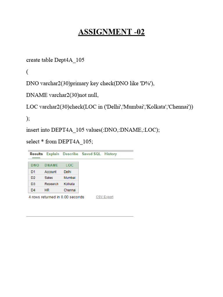 DBMS 10 - 04 - 24 (Assign - 02) | PDF