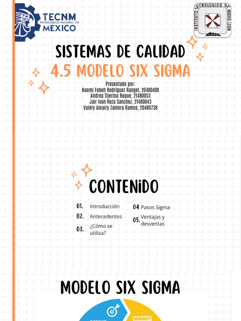 Modelo Six Sigma: Mejora de Calidad Empresarial | PDF | Six Sigma ...