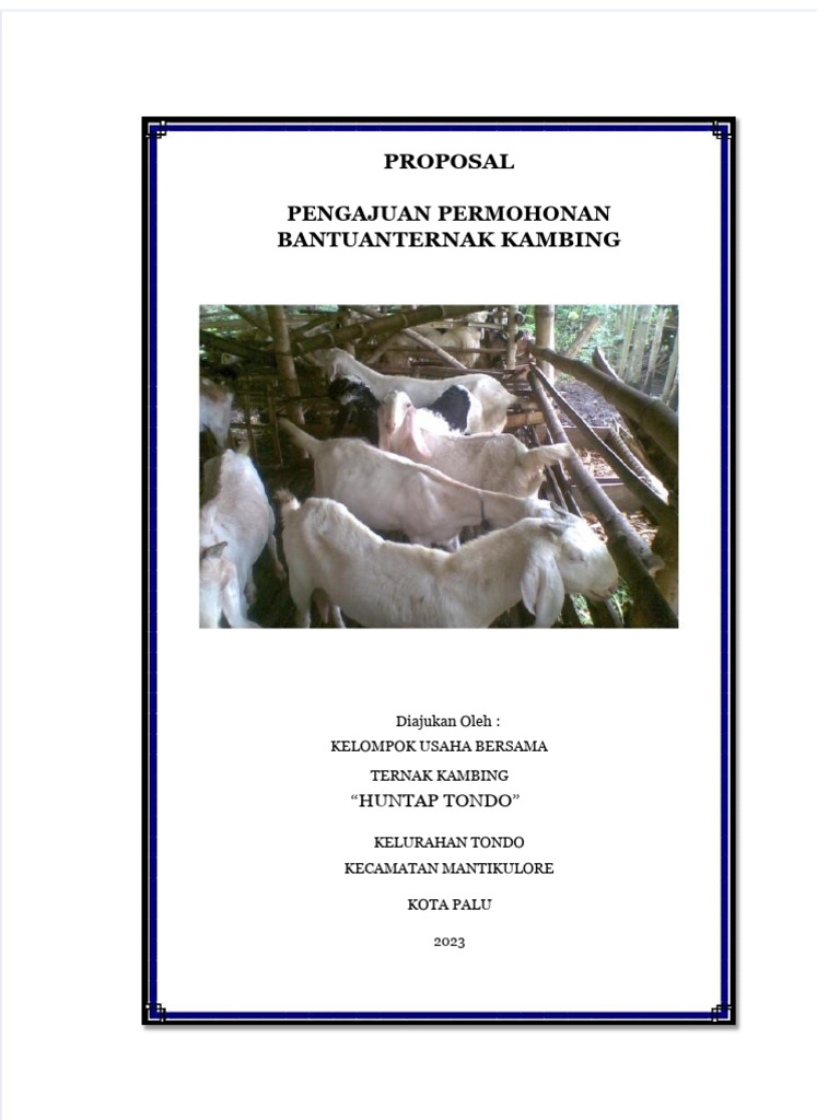 Proposal Permohonan Kambing | PDF