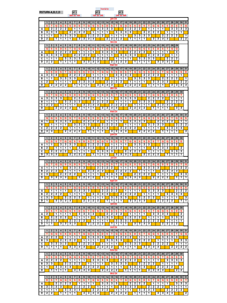 ESCALA-4X1-4X1-4X2 - RS - Cód RSTUR6-A,B,C,D 2024 (2) | PDF