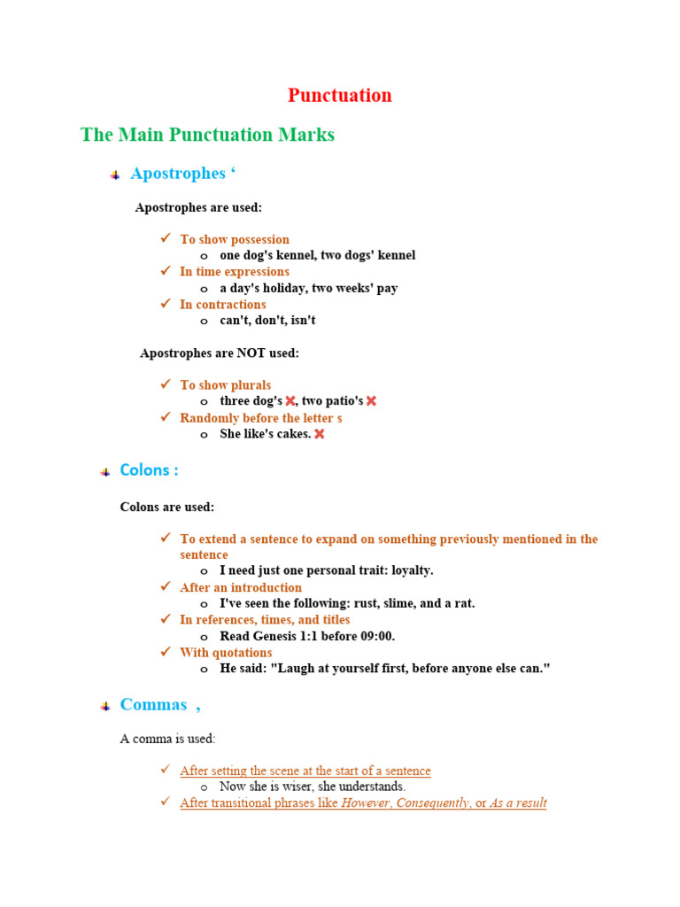 Punctuation | Download Free PDF | Comma | Bracket