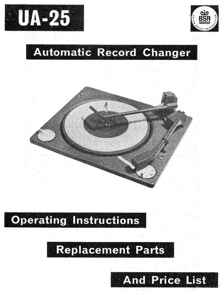 BSR Manufacturers Ua25 | PDF