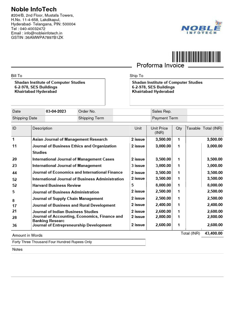 P-2 Proforma - Shadan Institute | PDF | Business Economics | Money