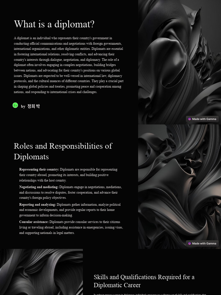 What Is A Diplomat | PDF | Diplomacy | Diplomatic Mission