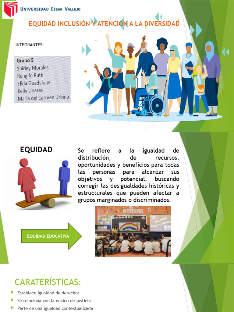 EQUIDAD INCLUSIÓN Y ATENCIÓN A LA DIVERSIDAD - PPTX EXPOSICIÓN | PDF | Inclusión (Educación ...
