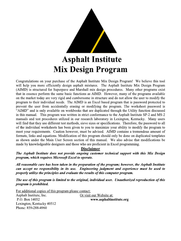 SW - 2 - Manual - 9 - 03 Mix Design | PDF