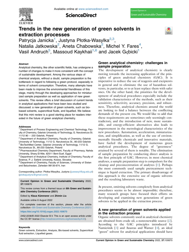 Terpenes Pdf Supercritical Fluid Green Chemistry
