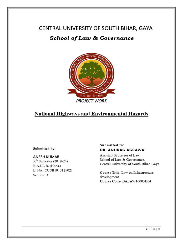National Highways Are Essential For The Economic Development of A ...