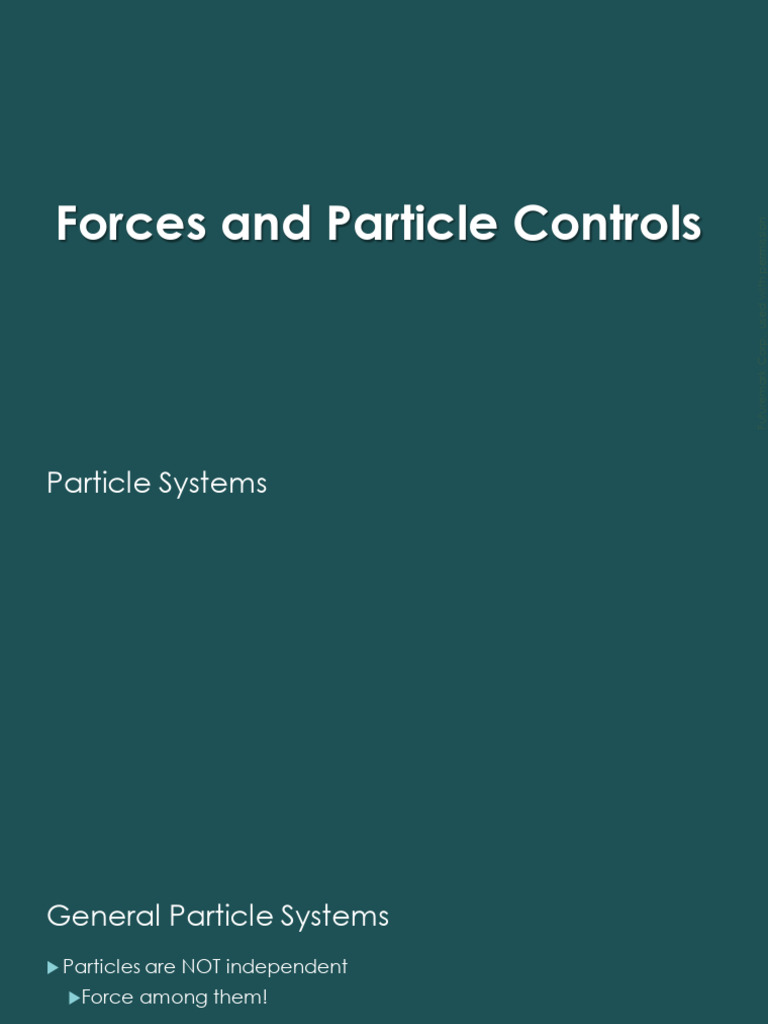 002forces and Particle Controls | PDF | Force | Viscosity
