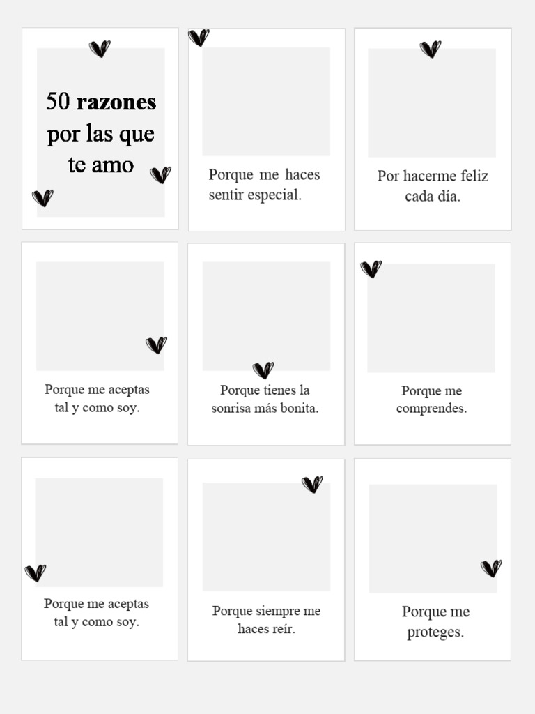 50 Razones Por Las Que Te Amo 1 1 2 | PDF