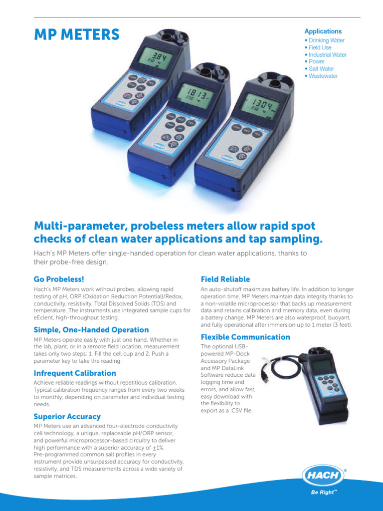 MP Meter | PDF | Water | Calibration