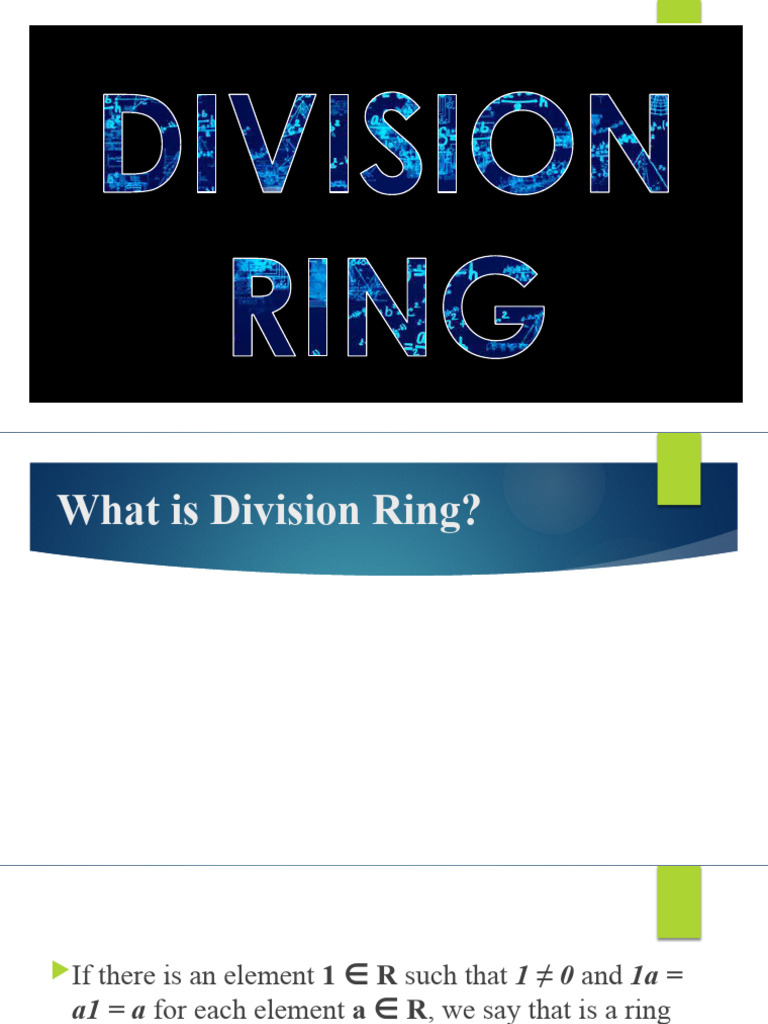 5 - Division Ring | PDF | Home & Garden