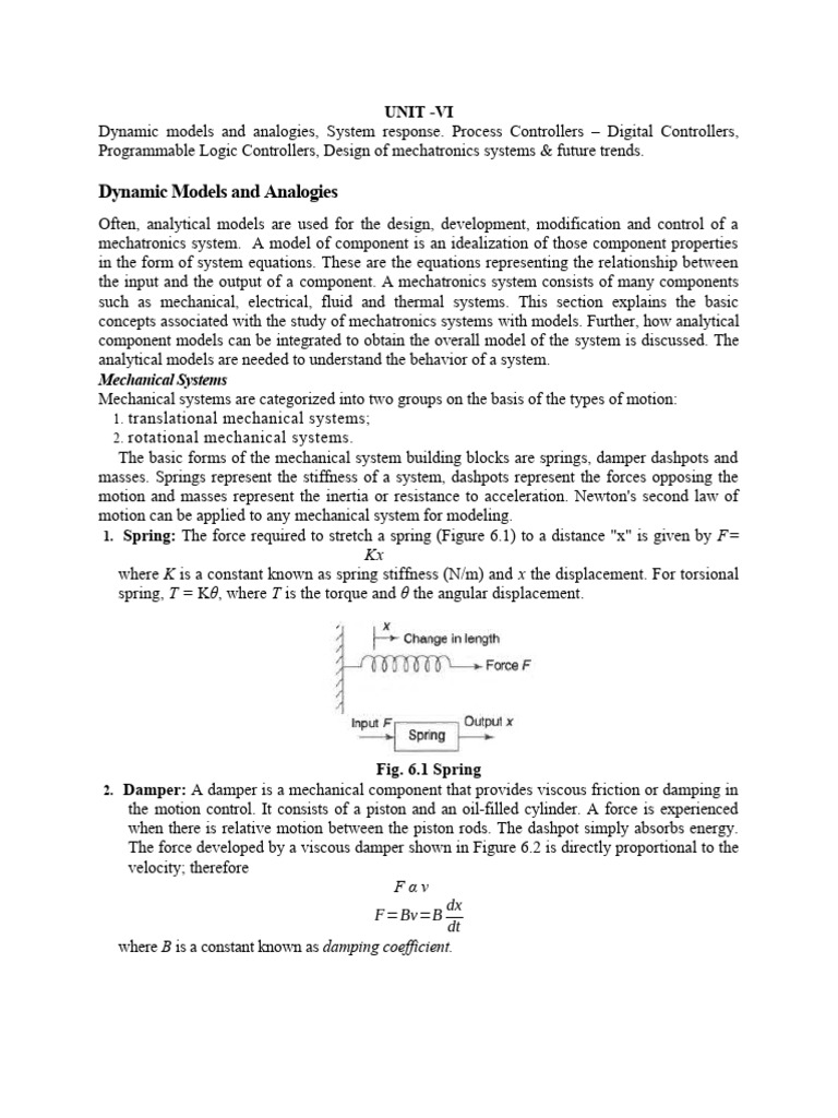 Unit 6 Mechatronic Pdf Torque Inductor