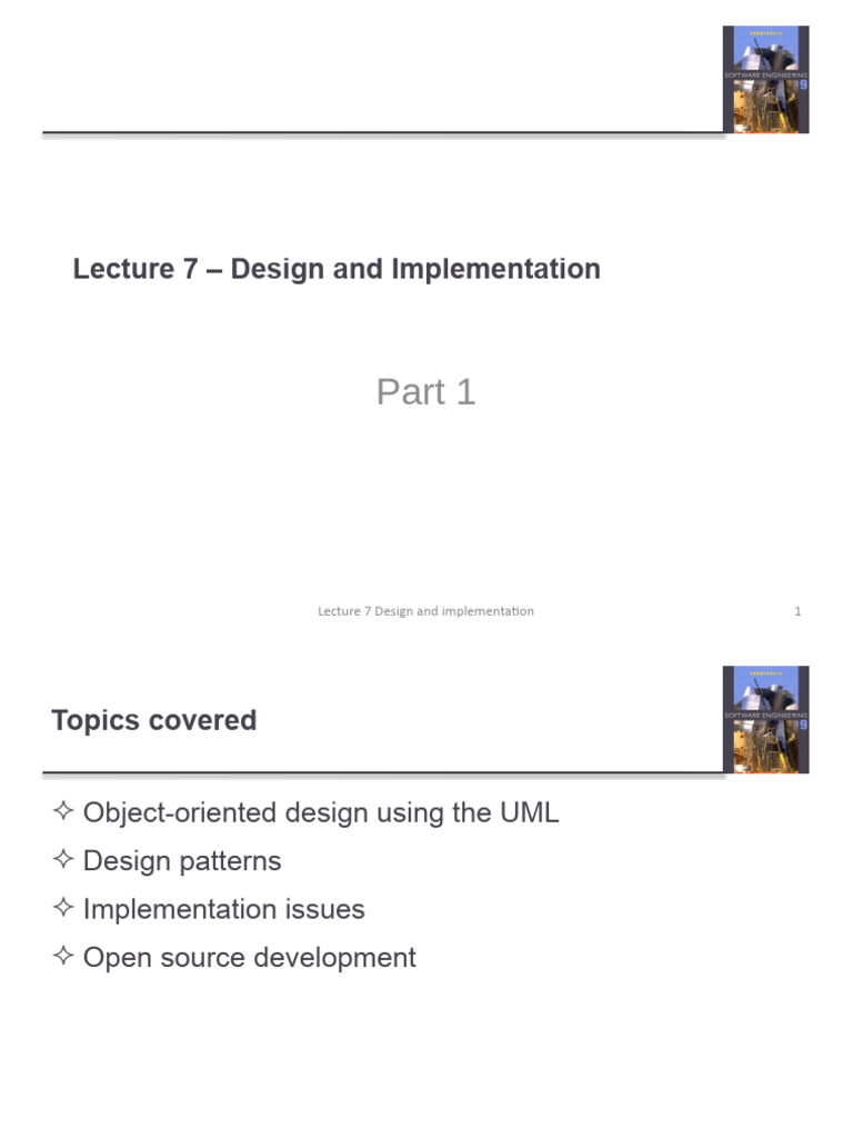 Lecture 7 - Design and Implementation | PDF | Integrated Development Environment | Software